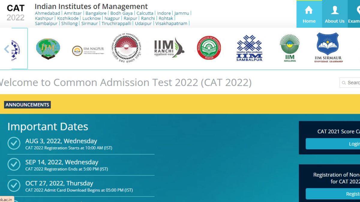 CAT Exam 2022 : CAT ਨੋਟੀਫਿਕੇਸ਼ਨ ਜਾਰੀ, 3 ਅਗਸਤ ਤੋਂ ਰਜਿਸਟ੍ਰੇਸ਼ਨ ਹੋਵੇਗੀ ...