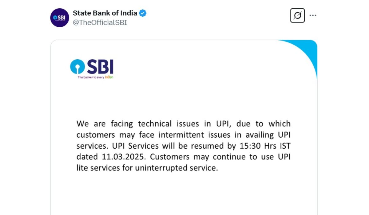 SBI ਦੀਆਂ ਆਨਲਾਈਨ ਸੇਵਾਵਾਂ ਠੱਪ, ਗਾਹਕਾਂ ਨੂੰ ਇੰਟਰਨੈੱਟ ਬੈਂਕਿੰਗ ਤੇ UPI 'ਚ ਆ ...